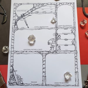 Dnd 5e Rogue Character Sheet / Printable Fillable PDF / Dungeon and ...