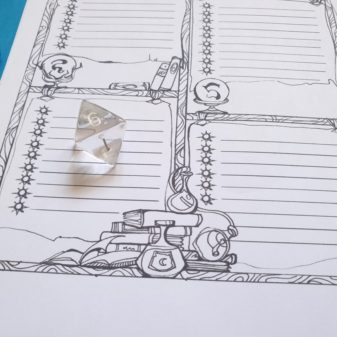 Dnd 5e Wizard Character Sheet / Printable Fillable PDF / Dungeon and ...