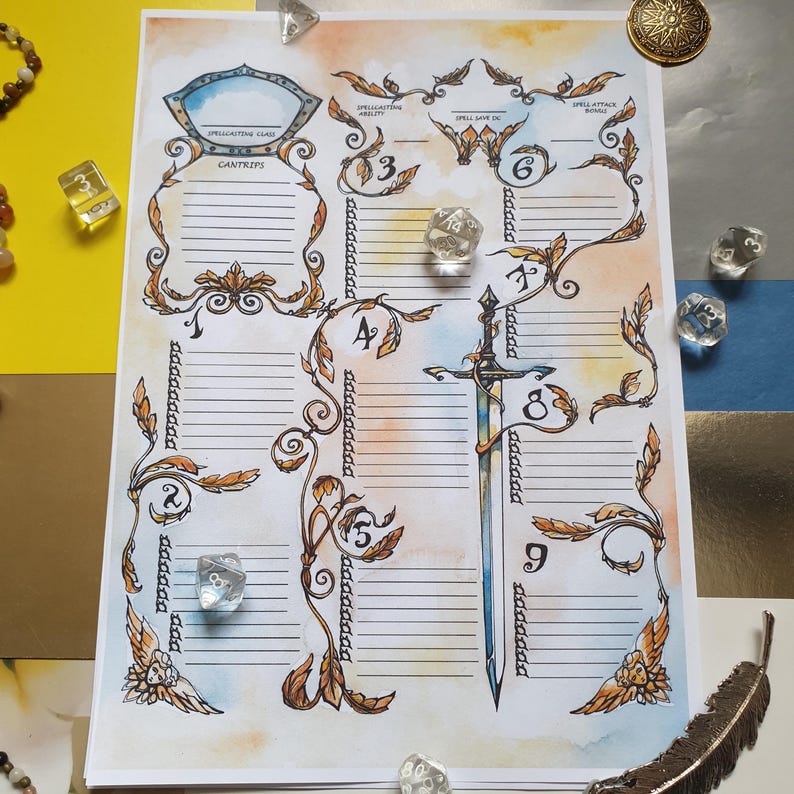 Dnd 5e Paladin Character Sheet / Fillable PDF Digital Download ...