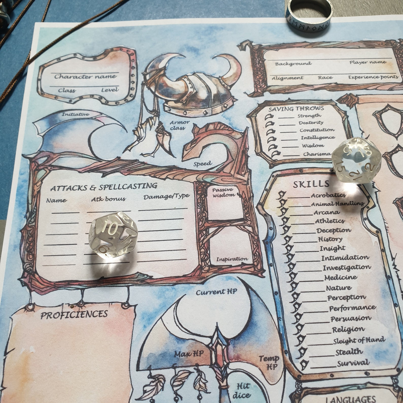 Dnd 5e Barbarian Character Sheet / Fillable PDF Digital Download ...