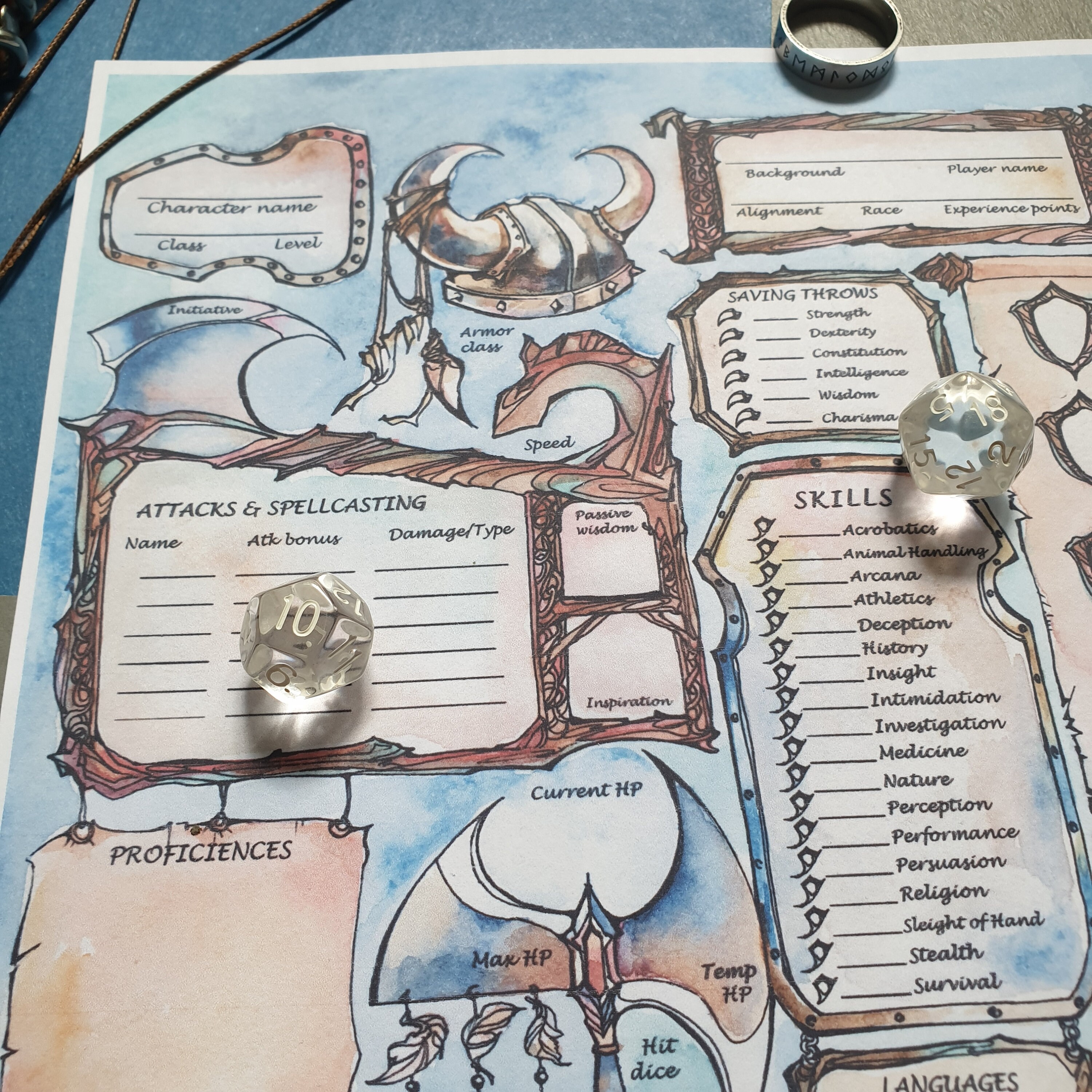 Dnd 5e Barbarian Character Sheet / Fillable PDF Digital Download ...