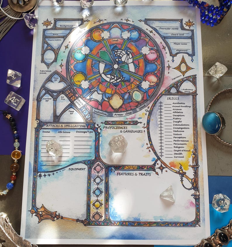 Dnd 5e Cleric Character Sheet / Fillable PDF Digital Download / Dungeon ...