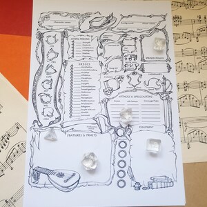 Dnd 5e Bard Character Sheet / Printable Fillable PDF / Dungeon and ...