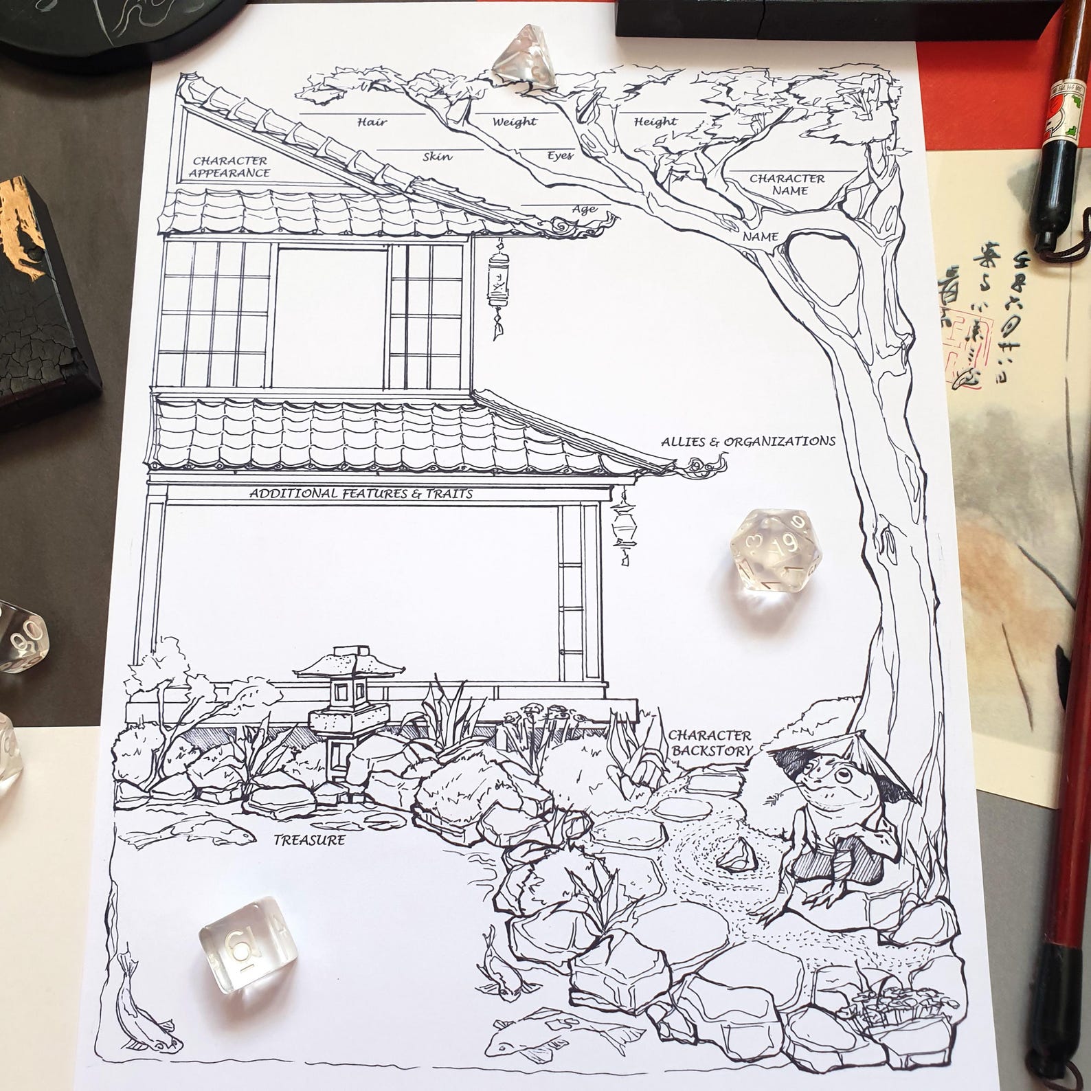 Dnd 5e Monk Character Sheet / Printable Fillable PDF / Dungeon and ...