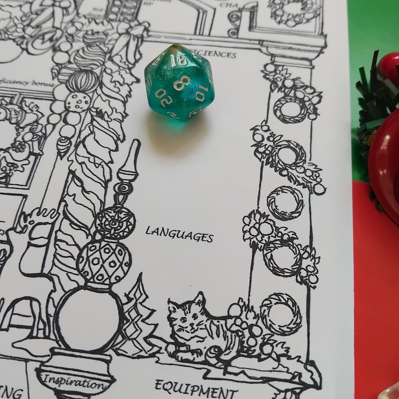 Dnd 5e Christmas Character Sheet / Printable Fillable PDF / Winter ...