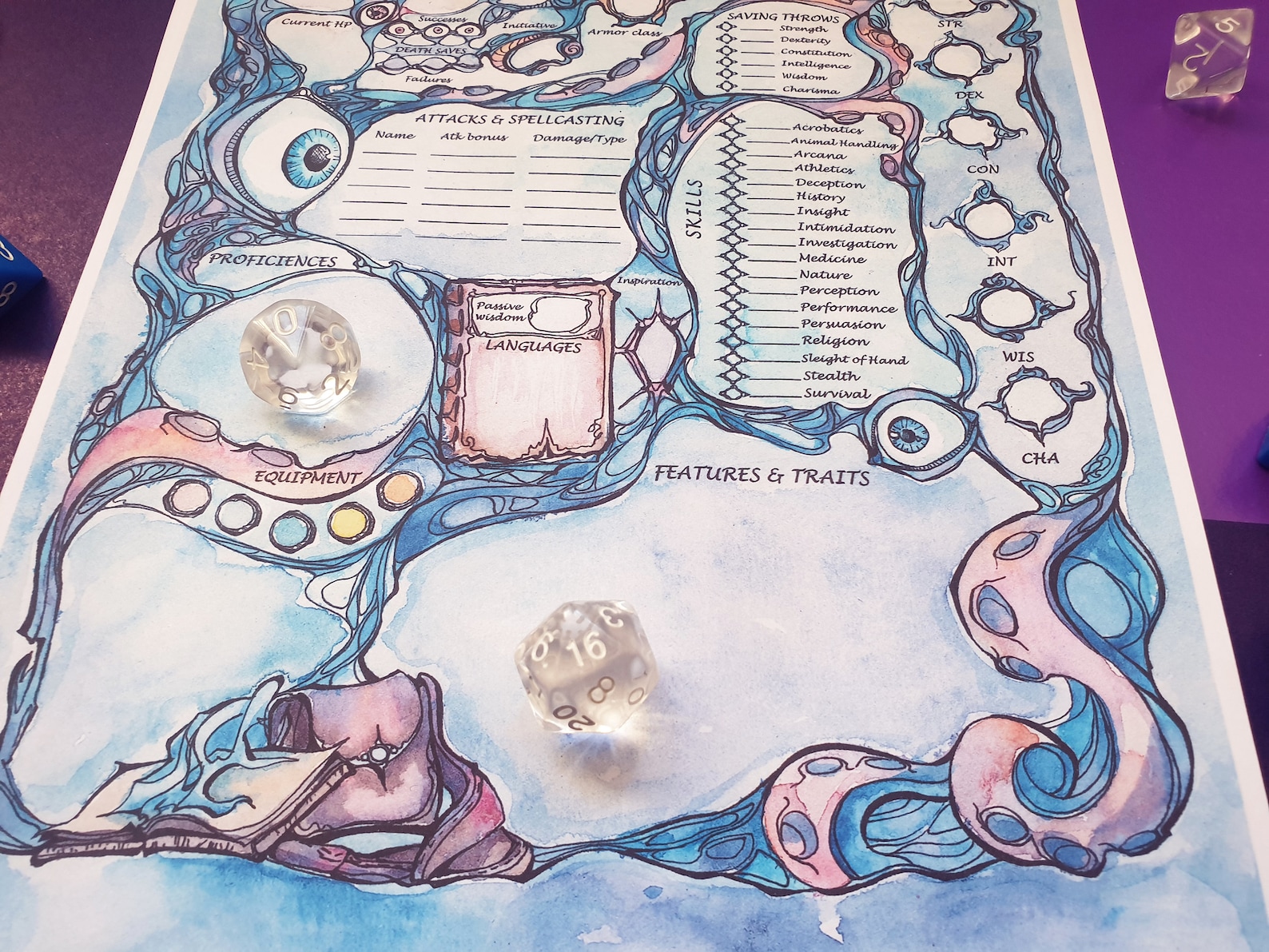 Dnd 5e Warlock Character Sheet / Fillable PDF Digital Download ...