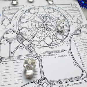 Dnd 5e Cleric Character Sheet / Printable Fillable PDF / Dungeon and ...