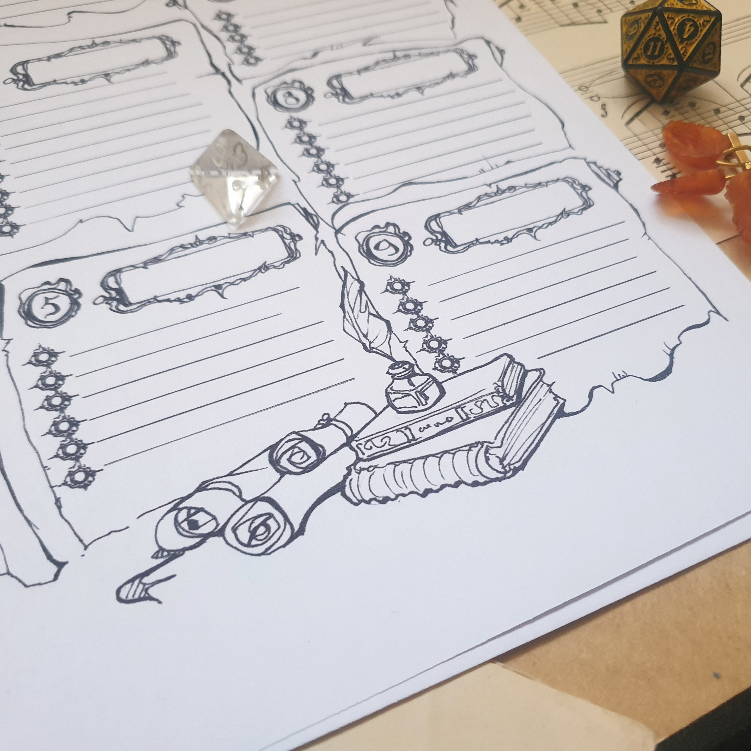 Dnd 5e Bard Character Sheet / Printable Fillable PDF / Dungeon and ...