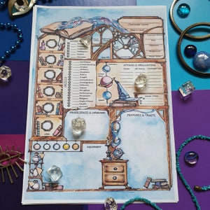 Dnd 5e Wizard Character Sheet / Fillable PDF Digital Download / Dungeon ...