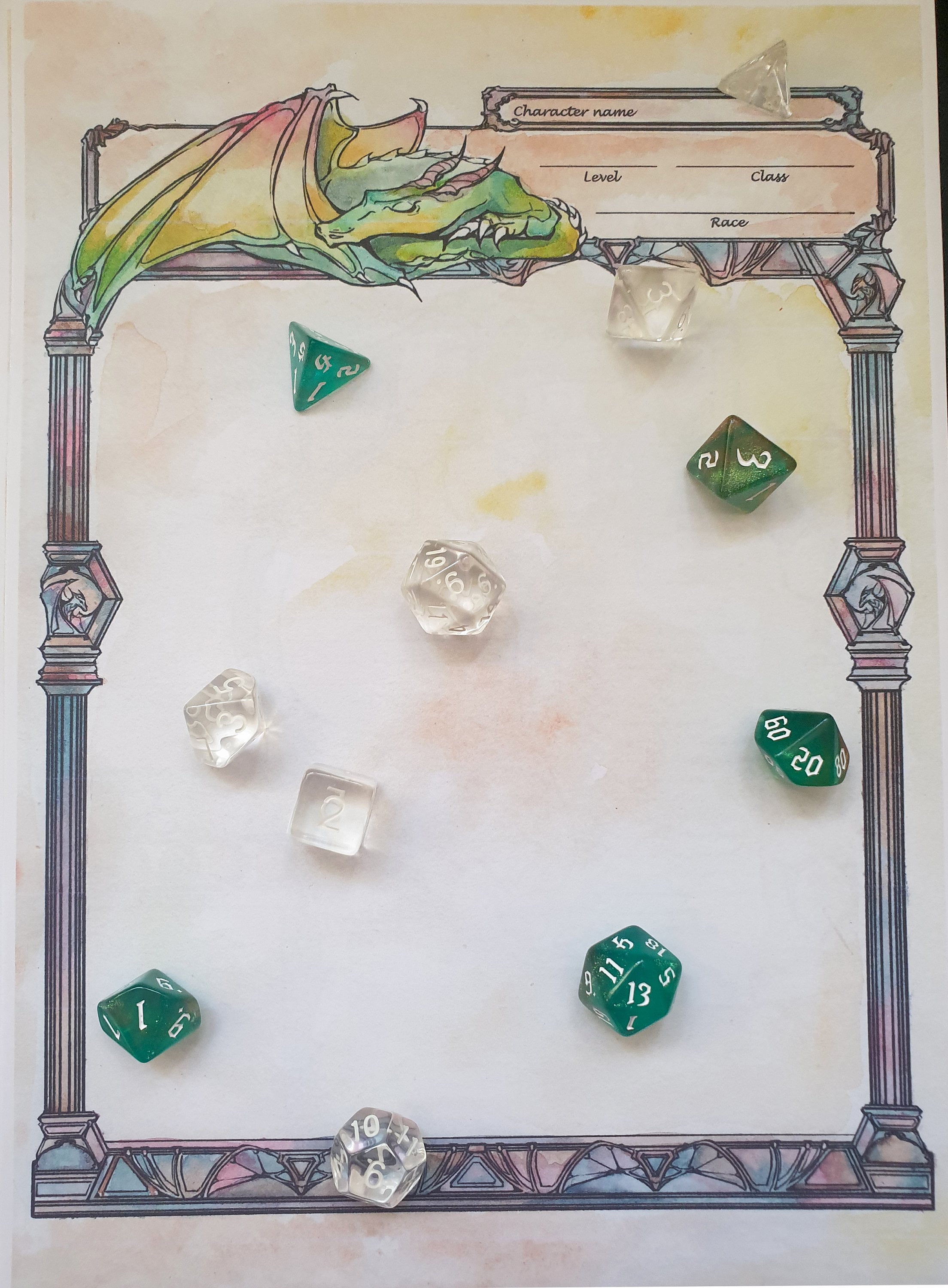 Dnd 5e Dragon Character Sheet / Fillable PDF Digital Download / Dungeon ...