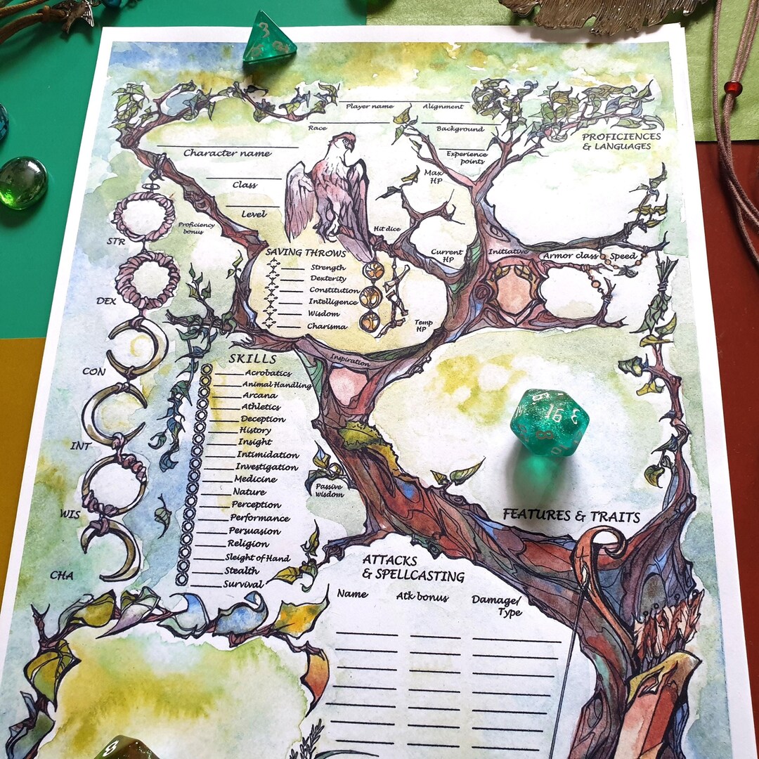 Buy Dnd 5e Ranger Character Sheet / Fillable PDF Digital Download ...