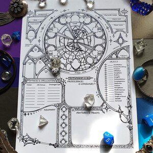 Dnd 5e Cleric Character Sheet / Printable Fillable PDF / Dungeon and ...