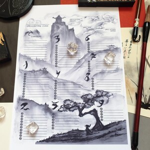 Dnd 5e Monk Character Sheet / Printable Fillable PDF / Dungeon and ...