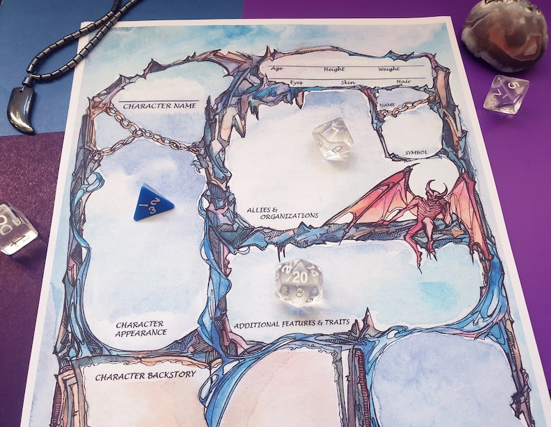 Dnd 5e Warlock Character Sheet / Fillable PDF Digital Download ...