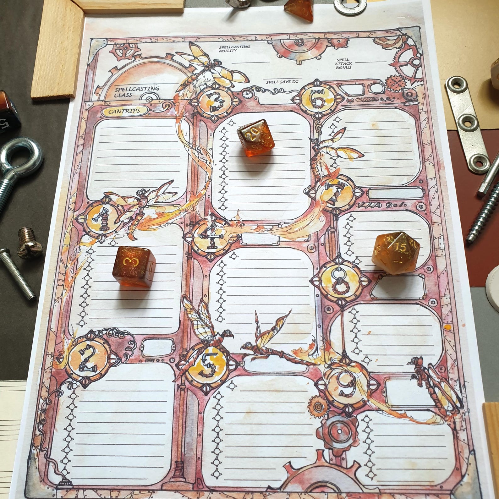 Dnd 5e Artificer Character Sheet / Fillable PDF Digital Download ...