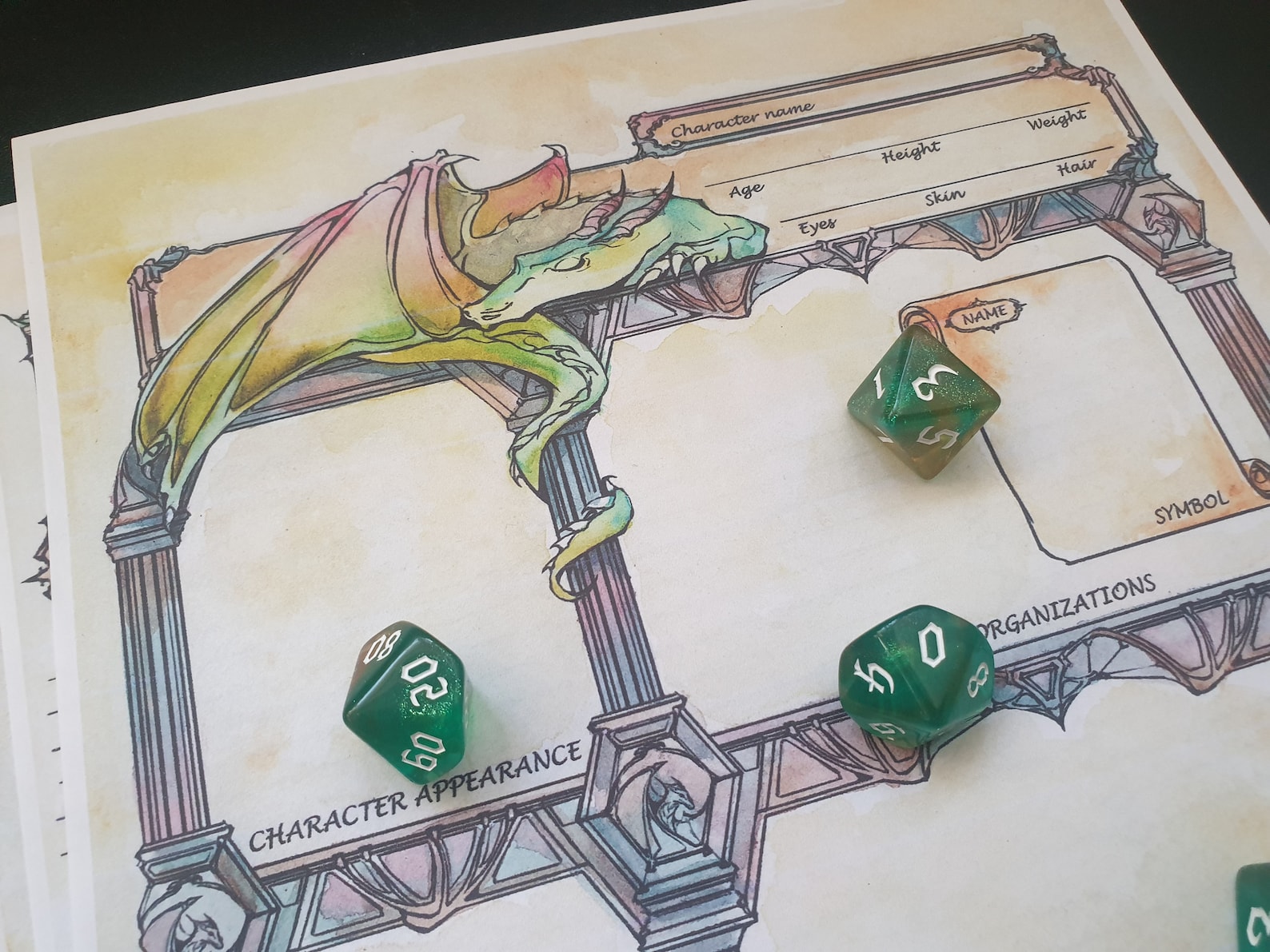 Dnd 5e Dragon Character Sheet / Fillable PDF Digital Download / Dungeon ...