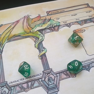 Dnd 5e Dragon Character Sheet / Fillable PDF Digital Download / Dungeon ...