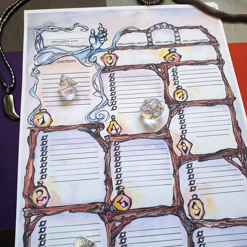 Dnd 5e Rogue Character Sheet / Fillable PDF Digital Download / Dungeon ...