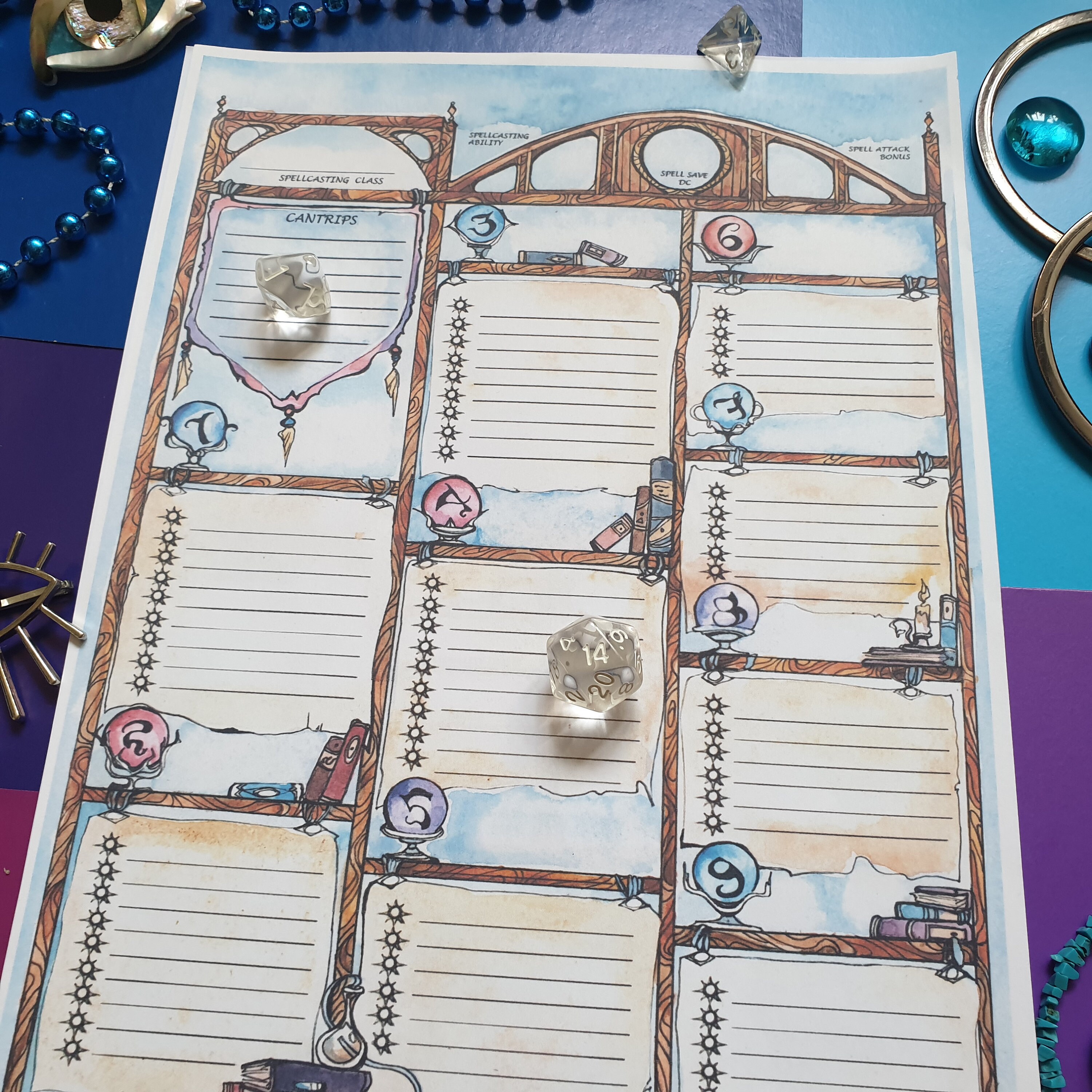 Dnd 5e Wizard Character Sheet / Fillable PDF Digital Download / Dungeon ...