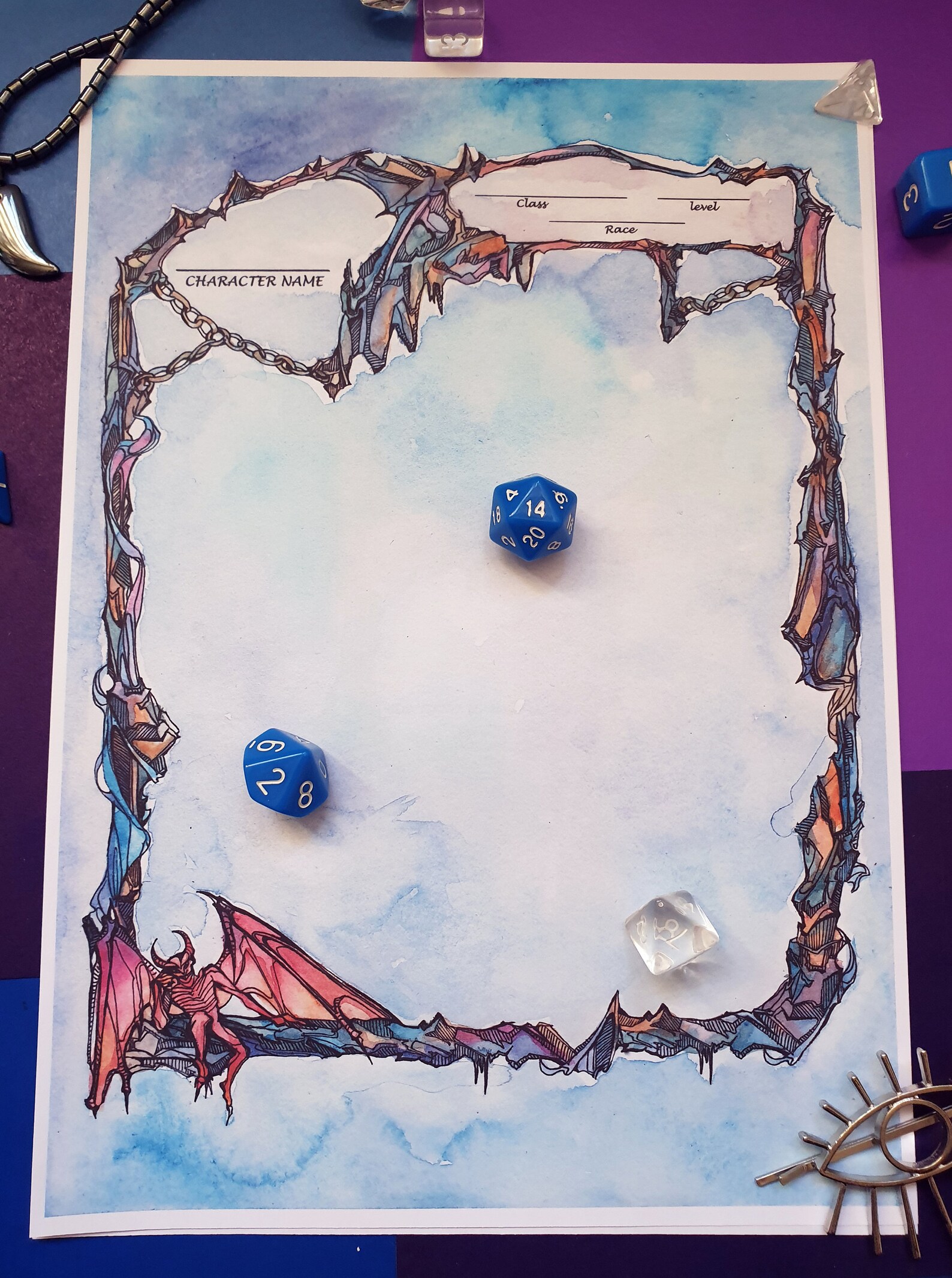 Dnd 5e Warlock Character Sheet / Fillable PDF Digital Download ...