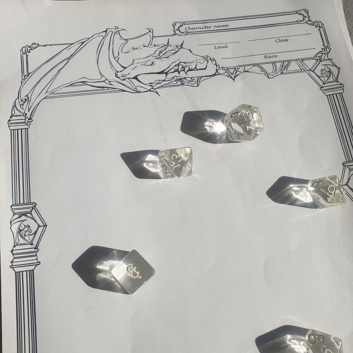 Dnd 5e Dragon Character Sheet / Printable Fillable PDF / Dungeon and ...