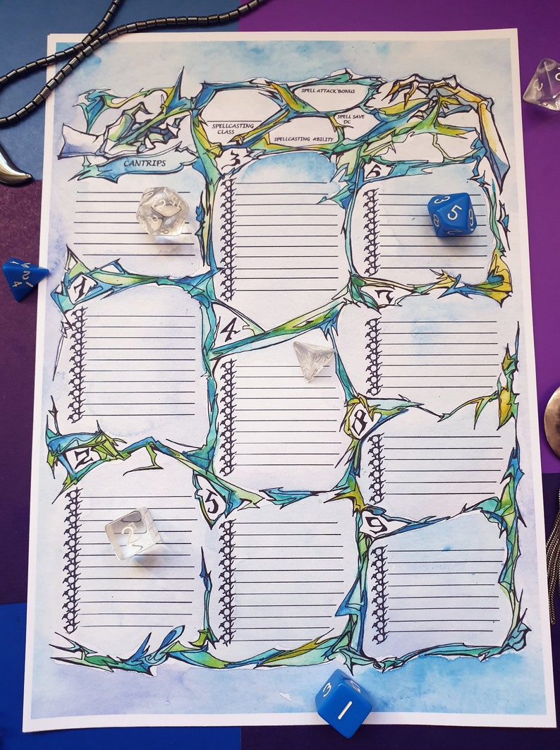 Dnd 5e Warlock Character Sheet / Fillable PDF Digital Download ...