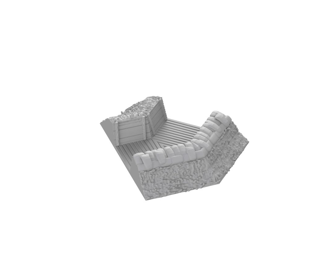 TRENCH ANGLE 22.5 A - 66-WWIIED03 Trench System Wwii Wargame Bolt ...