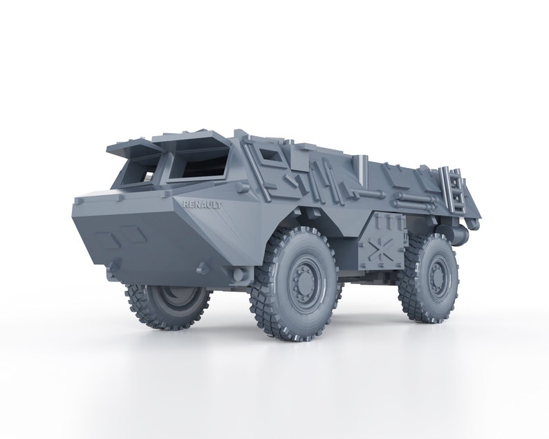 French MODERN Vab 4x4 1/100 15mm 1/87 Ho 1/72 20mm 1/56 28mm Miniatures ...