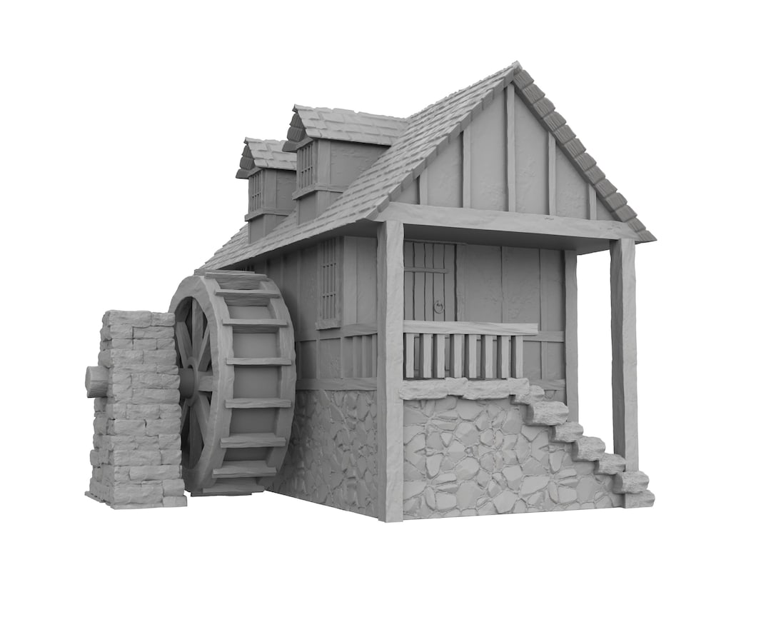 Anglo Saxon Early English Village - WATER MILL - Wargame Terrain Decor ...