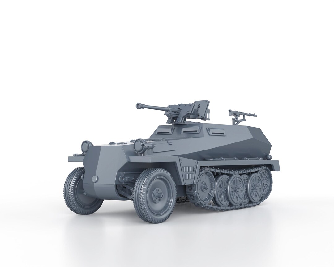 WWII GERMAN Sd Kfz 250/11 Mit Schwerer Panzerbüchse 41 1/100 15mm 1/87 ...
