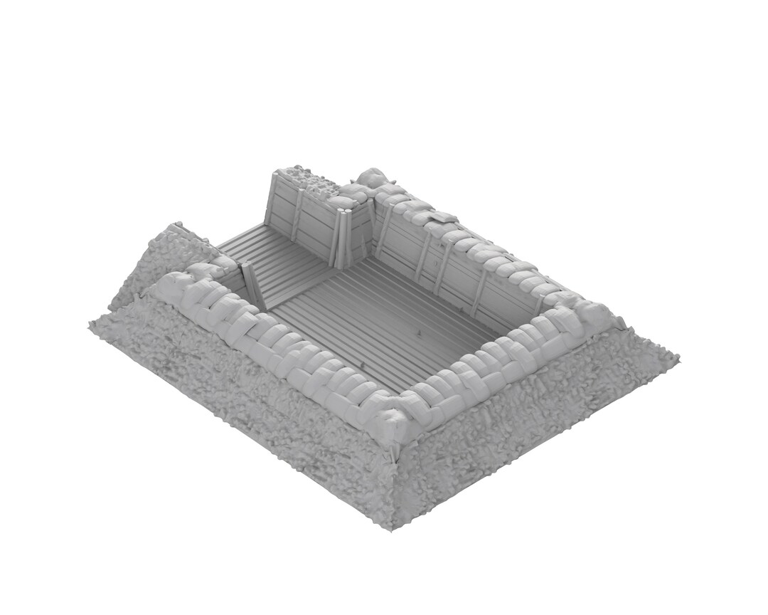 TRENCH SHOOTING POSITION - 72-WWIIED03 Trench System Wwii Wargame Bolt ...