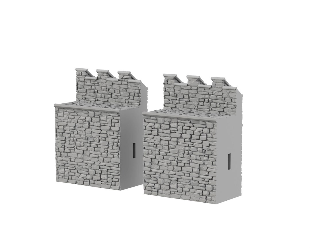 HALF WALL x2 Dnd Saga Sda Lotr Mesbg Warhammer Age of Sigmar the Old ...