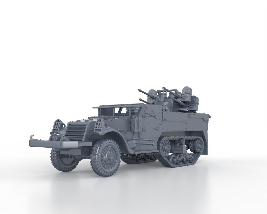 WWII US M16 Half Track MGMC Quad Hmg Anti Aircraft - 1/100 15mm 1/87 Ho ...