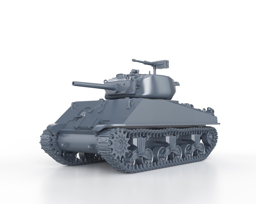 WWII US Tanks - Sherman M4A3E2 Jumbo - 1/100 15mm 1/87 Ho 1/72 20mm 1/ ...