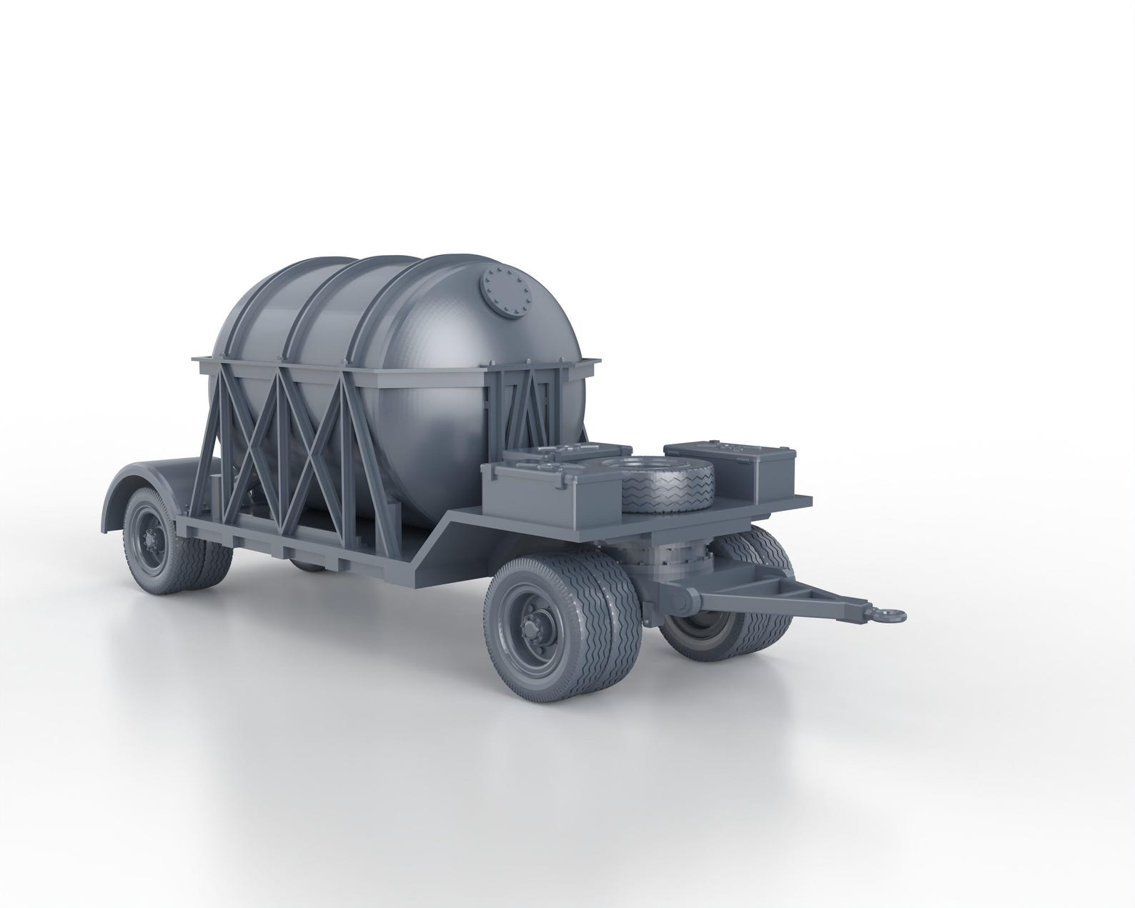 WWII GERMAN - A Stoffanhanger Liquid Oxygen Trailer for V2 Rocket - 1/ ...