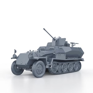 WWII GERMAN Sd Kfz 251/17 Mit Flak 20mm 1/100 15mm 1/87 Ho 1/72 20mm 1/ ...