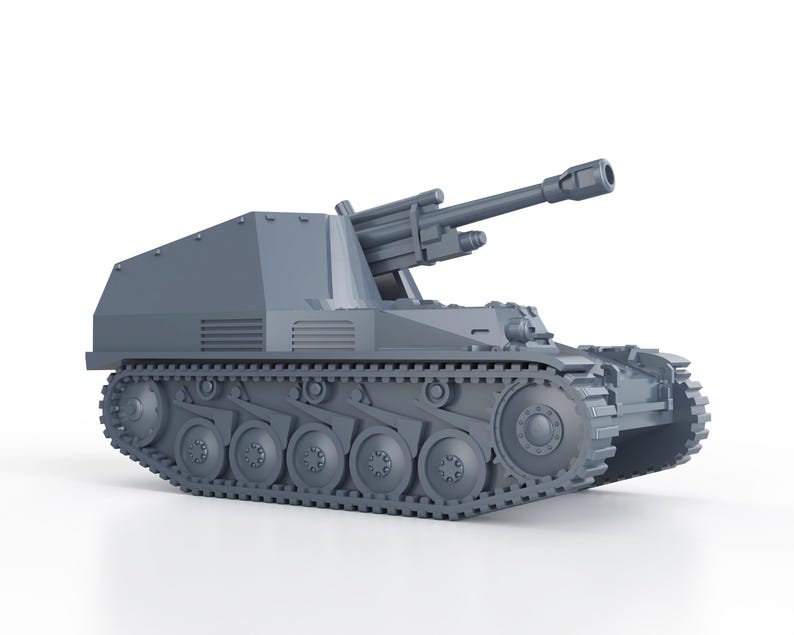 WWII GERMAN - Sd Kfz 124 Wespe SPG - 1/100 15mm 1/87 Ho 1/72 20mm 1/56 ...