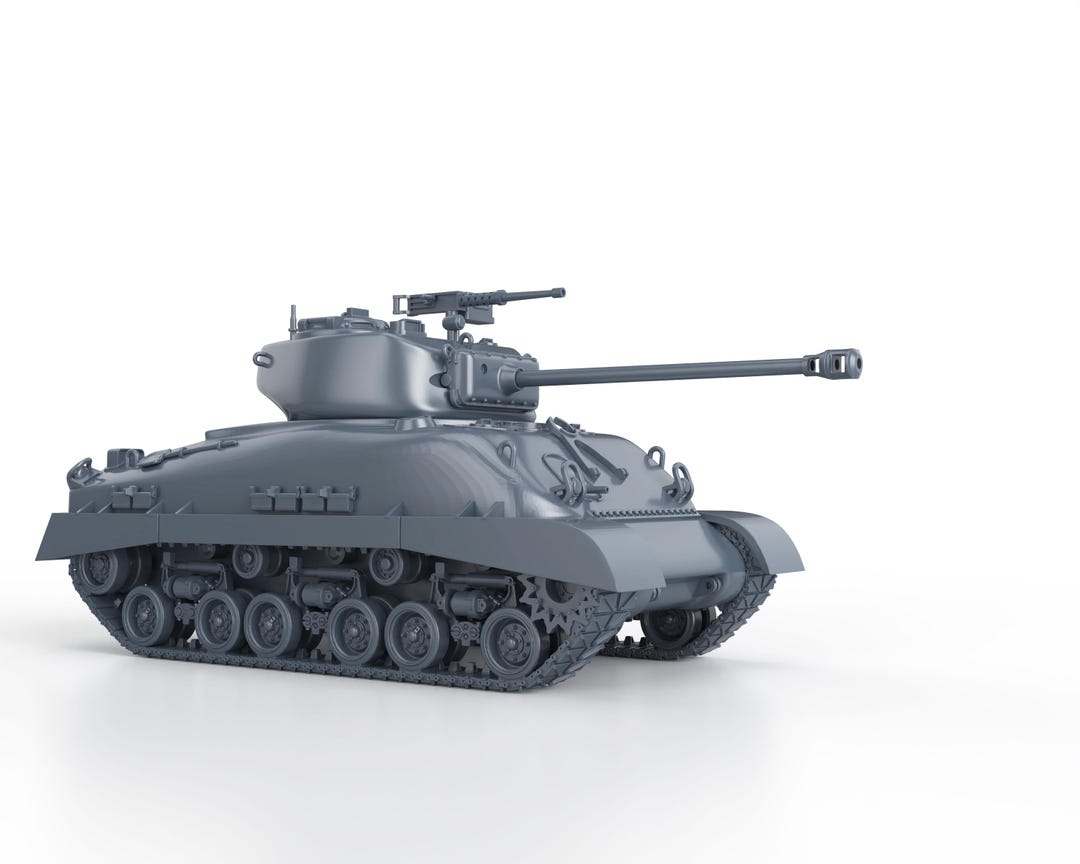 WWII US Tanks - Sherman M4A1 (76)w HVSS - 1/100 15mm 1/87 Ho 1/72 20mm ...
