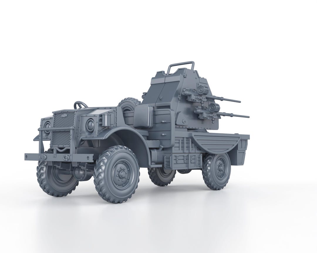 WWII Canada - CMP F60L With Quad Polsten AA Gun (down) - 3D Scale Model ...