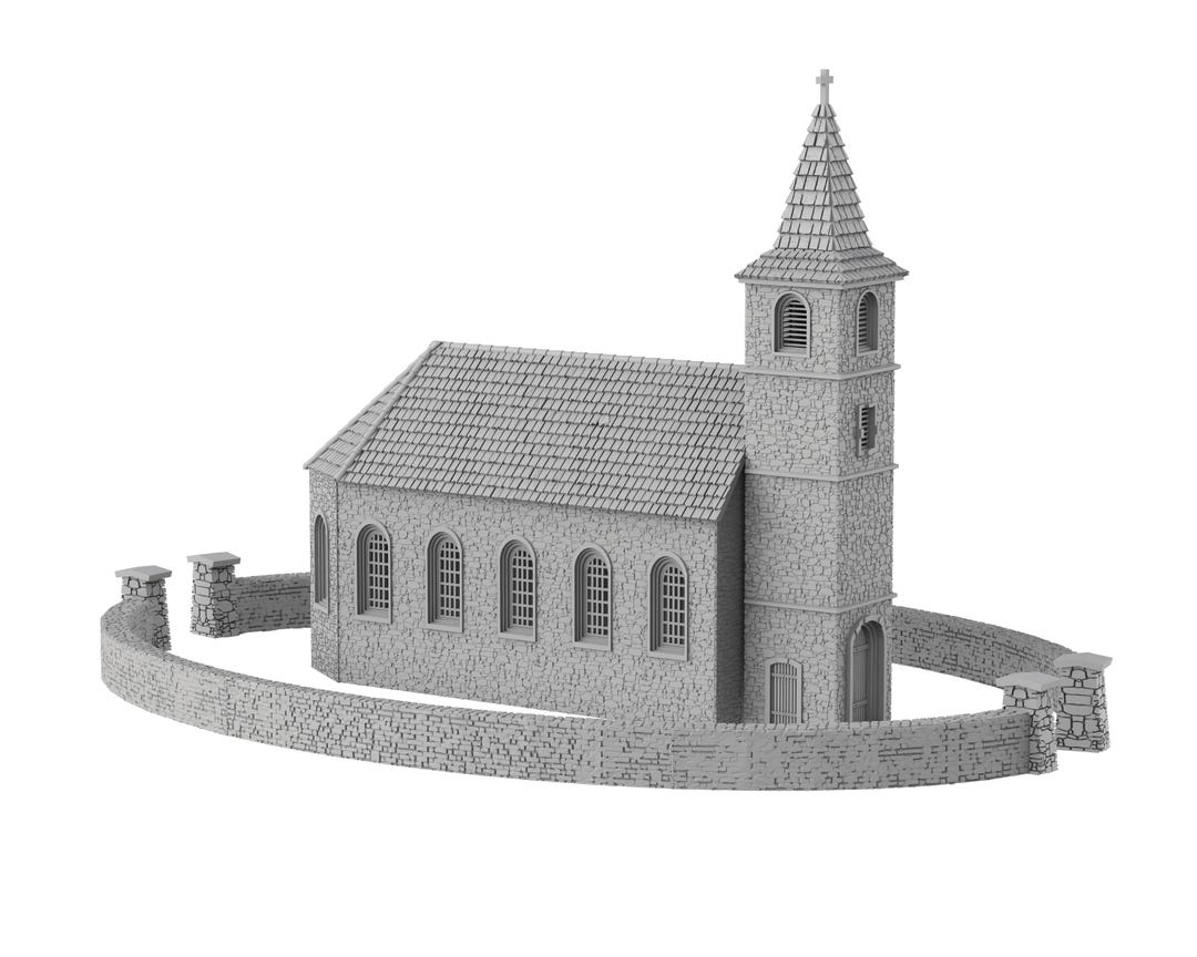 Eglise de Plancenoit - NAP01 - Napoleonic 3D Printed Terrain 28mm 20mm ...