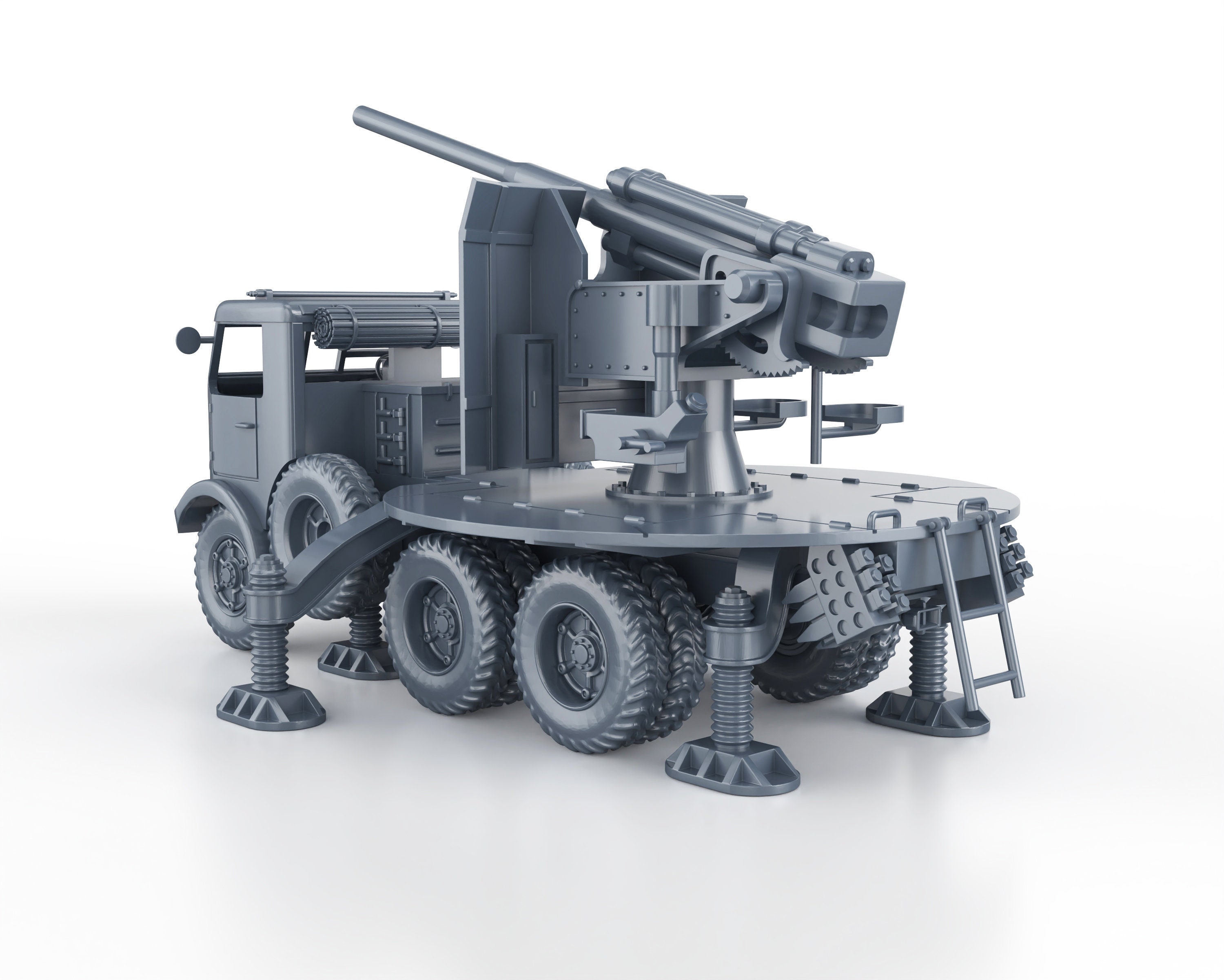 WWII ITALIAN - Autocannone Da 90 53 Su Breda 52 - 1/100 15mm 1/87 Ho 1/ ...