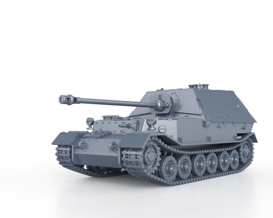 WWII GERMAN - Schwerer Panzerjager Jagdpanzer Elefant - 1/100 15mm 1/87 ...