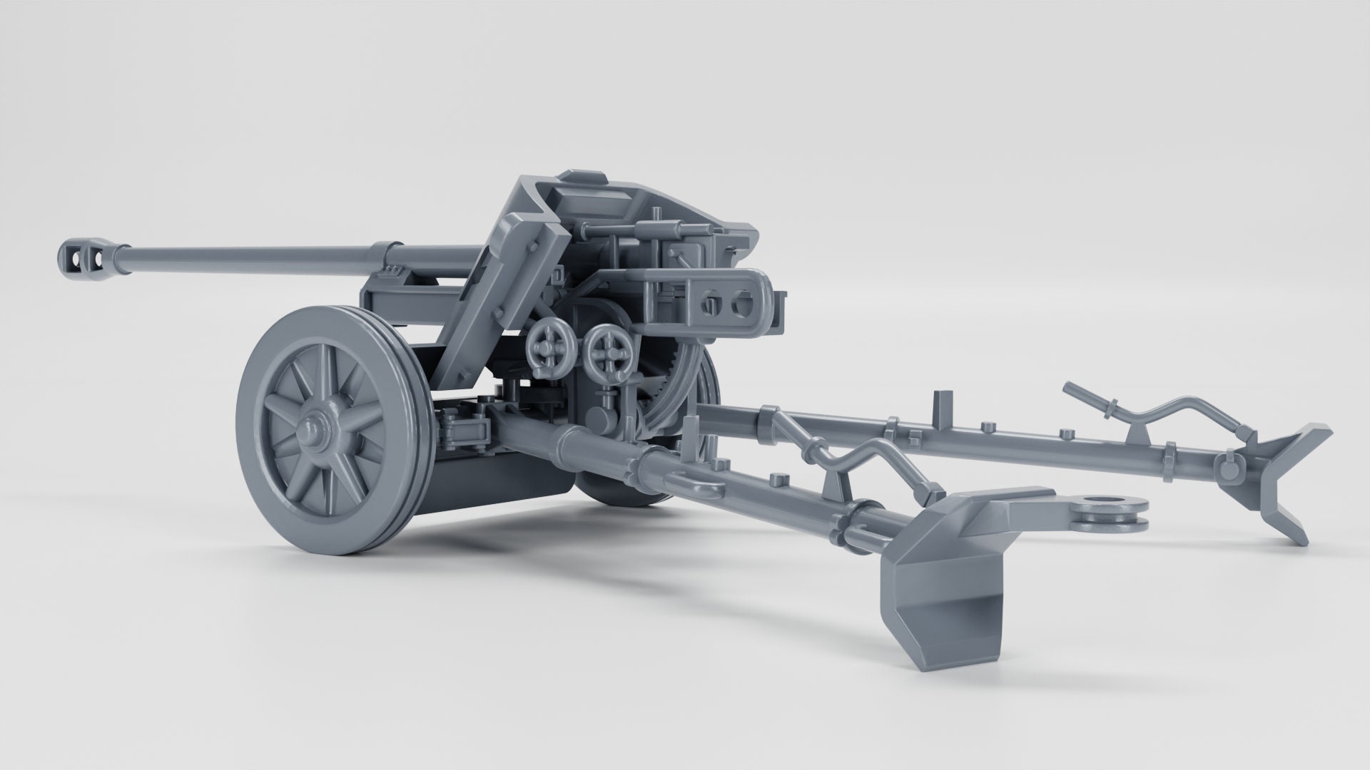 WWII Pak 38 50mm Anti-tank Gun 5cm PAK 38 Firing 1/100 15mm 1/87 Ho 1/ ...