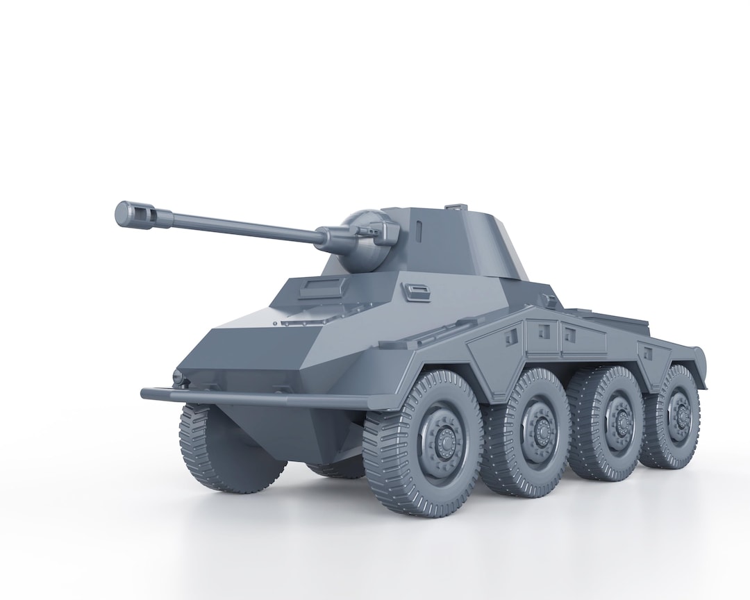 WWII GERMAN - Sd Kfz 234/2 PUMA - 1/100 15mm 1/87 Ho 1/72 20mm 1/56 ...