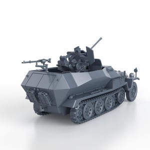 WWII GERMAN Sd Kfz 251/17 Mit Flak 20mm 1/100 15mm 1/87 Ho 1/72 20mm 1/ ...