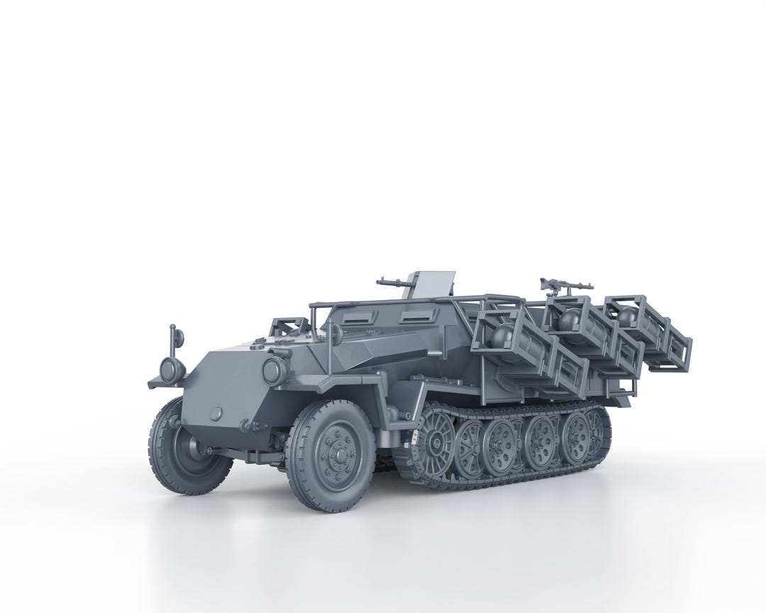 WWII GERMAN - Sdkfz 251/1 Ausf B Stuka Zu Fuss - 1/100 15mm 1/87 Ho 1/ ...