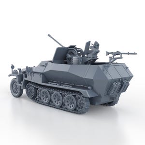 WWII GERMAN Sd Kfz 251/17 Mit Flak 20mm 1/100 15mm 1/87 Ho 1/72 20mm 1/ ...