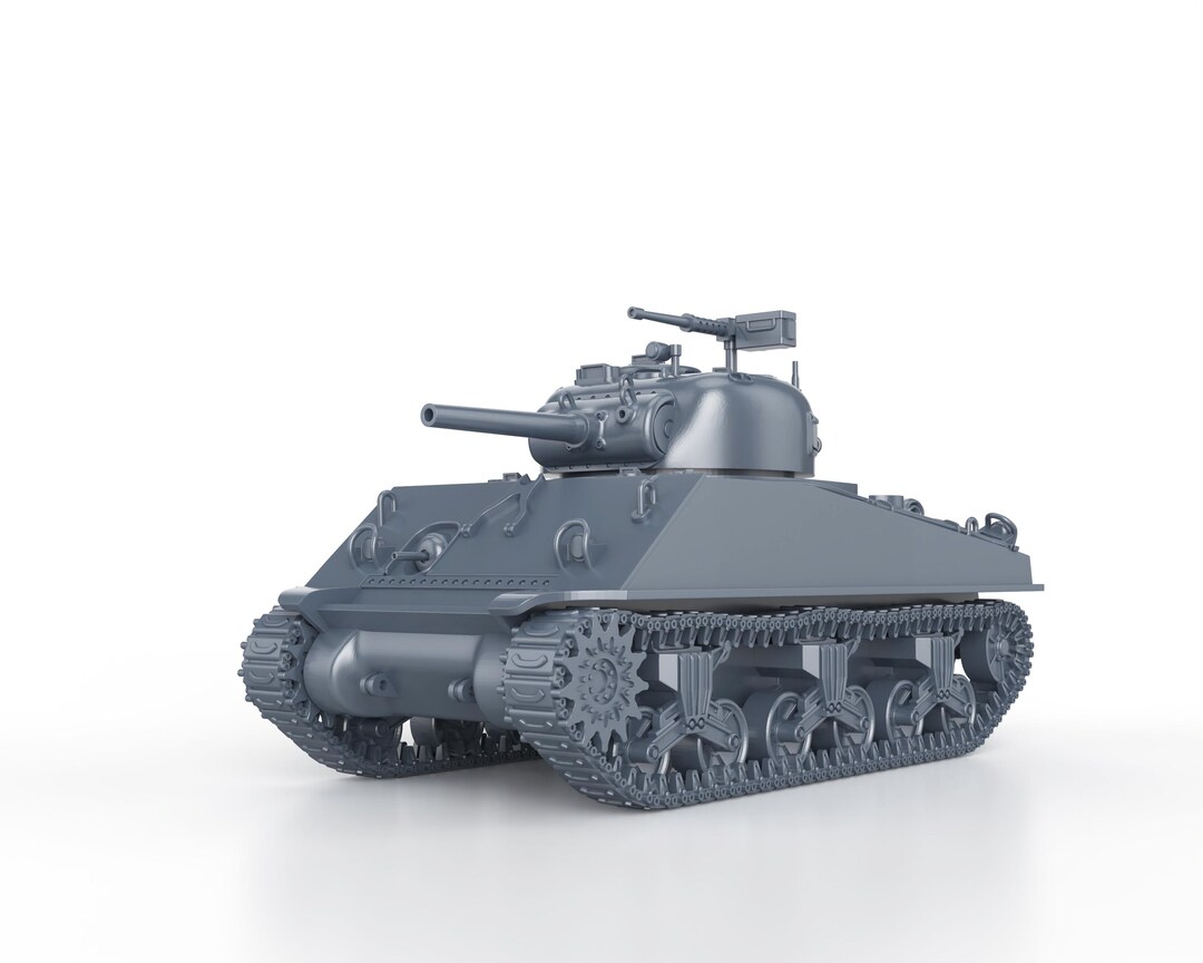 WWII US Tanks - Sherman M4A3 (105mm) - 1/100 15mm 1/87 Ho 1/72 20mm 1/ ...