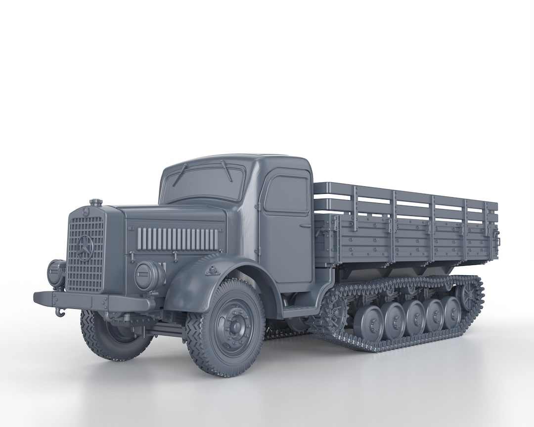 WWII GERMAN - Mercedes Benz L4500R Maultier (solid) - 1/100 15mm 1/87 ...