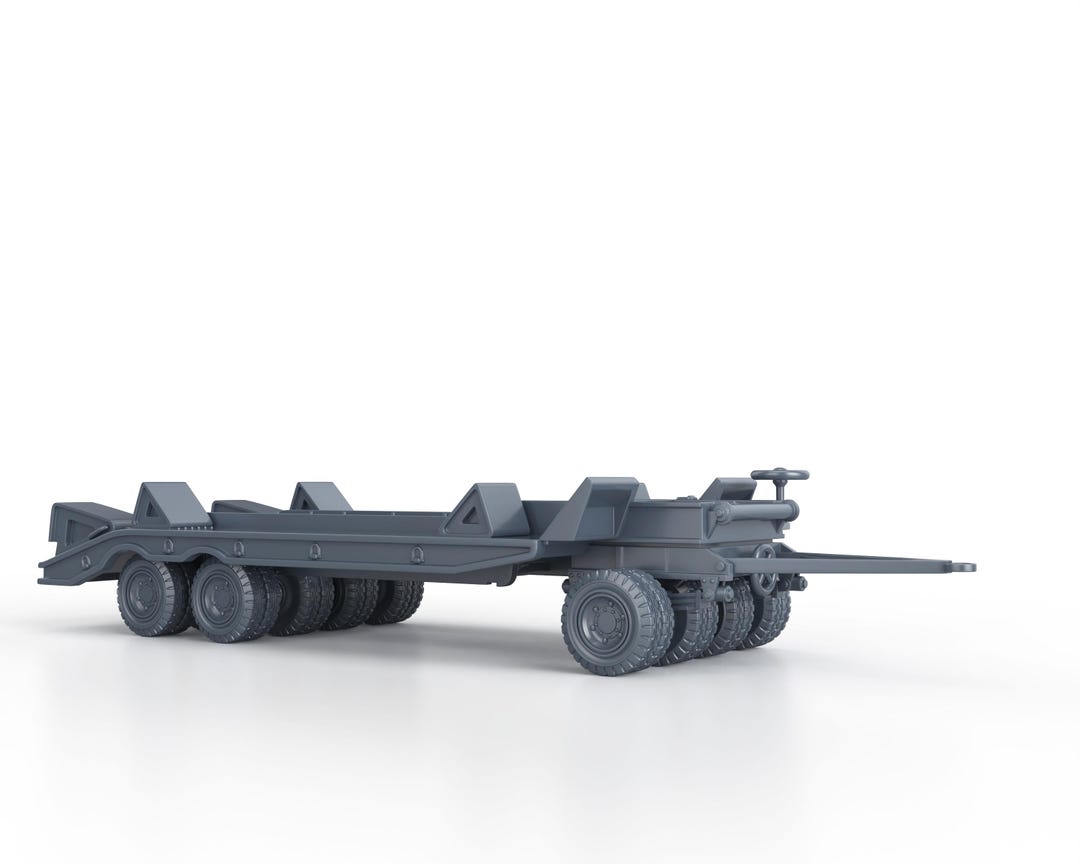 WWII USA - 45 Ton M9 Rogers Trailer - 1/100 15mm 1/87 Ho 1/72 20mm 1/56 ...